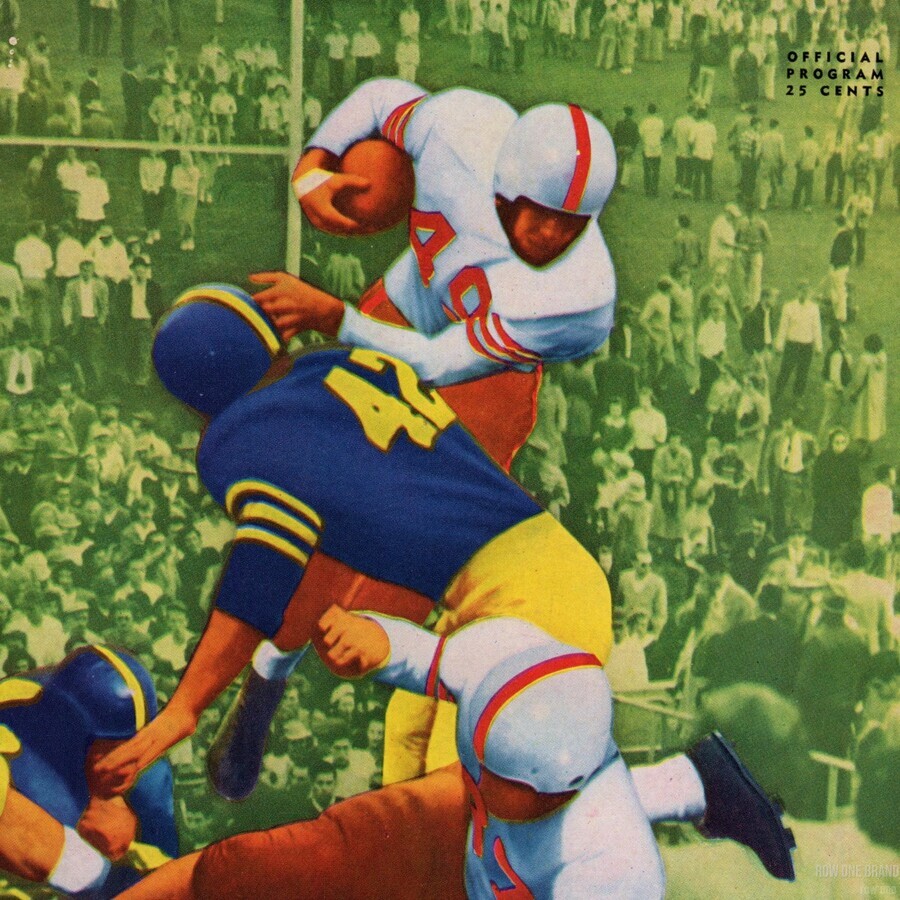 Vintage College Football Program Cover Art Print by Row One Brand Wall Art