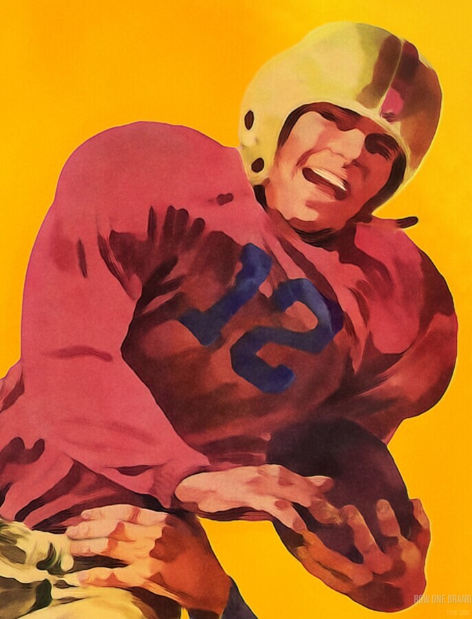 Vintage Football Poster_Football Prints Wall Art Posters by Row One ...