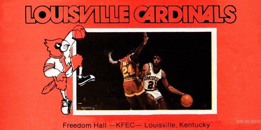 Vintage Louisville Basketball Poster by Row One Brand Wall Art