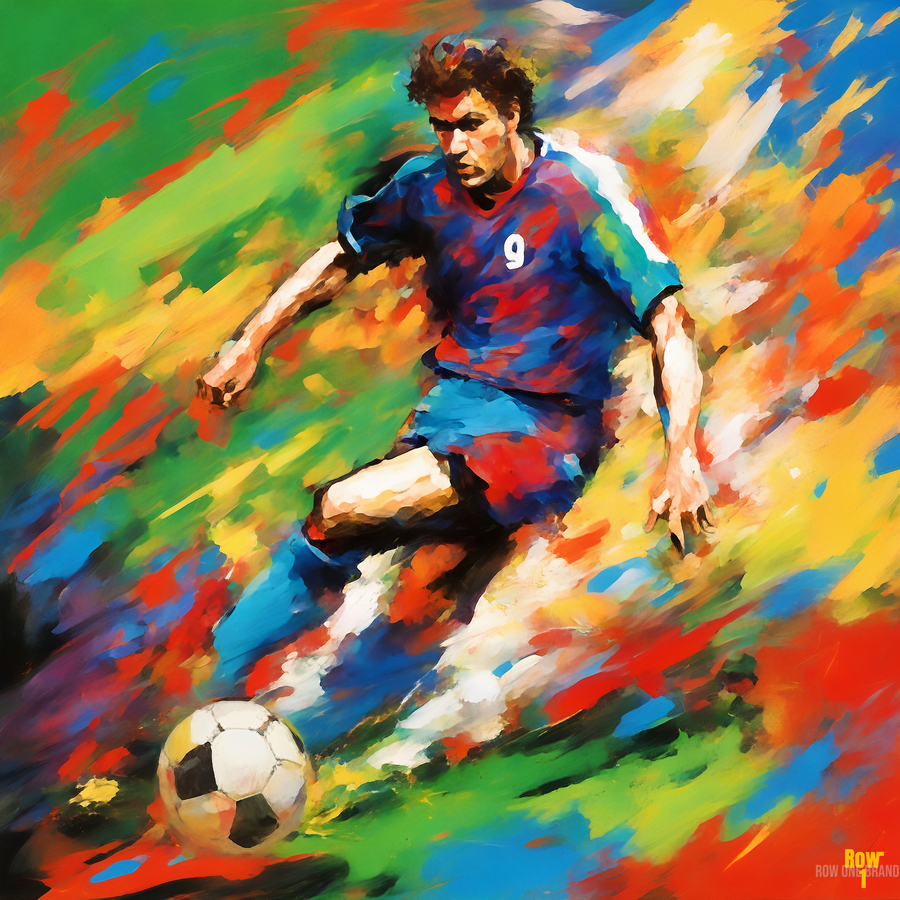 AI Abstract Soccer Art by Row One Brand Wall Art