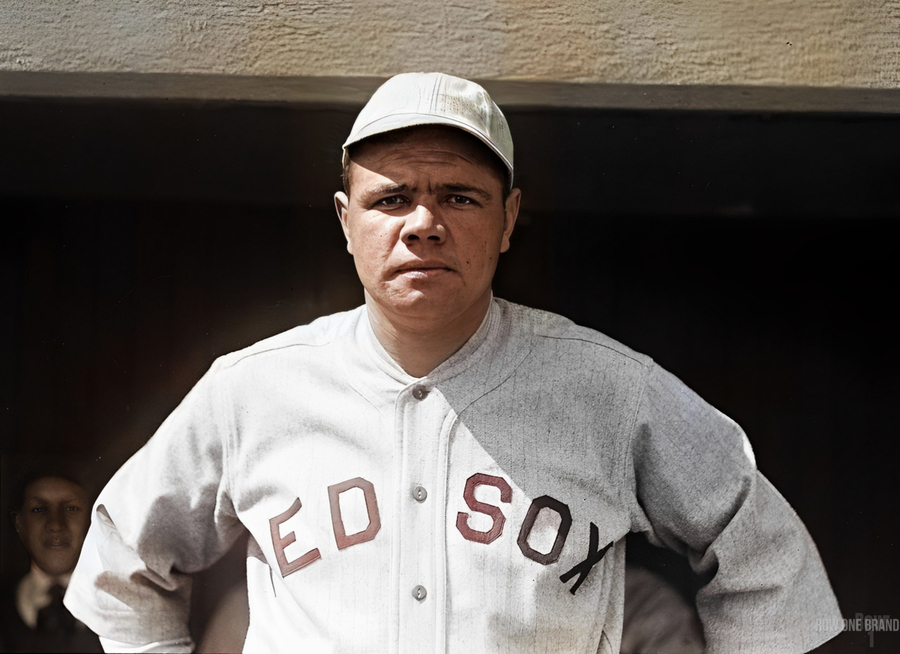 Babe Ruth Colorized Photo by Row One Brand Wall Art