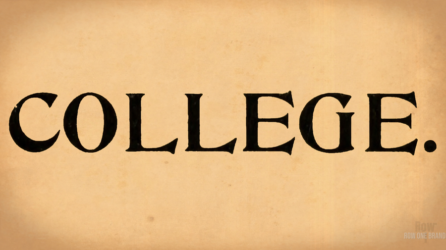 college 1890s wordmark art by Row One Brand Wall Art