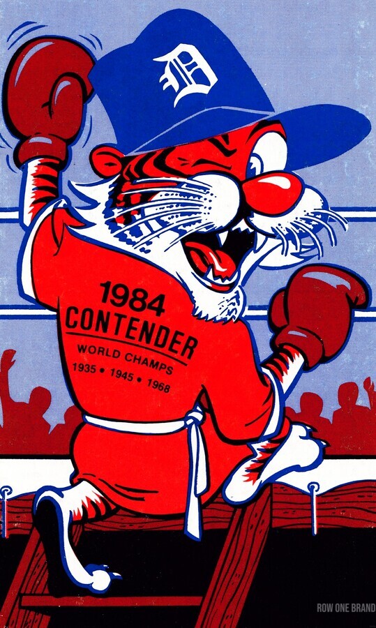 detroit tigers poster by Row One Brand Wall Art