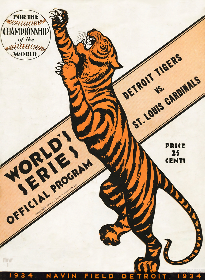 1934 World Series Program Cover Art by Row One Brand Wall Art