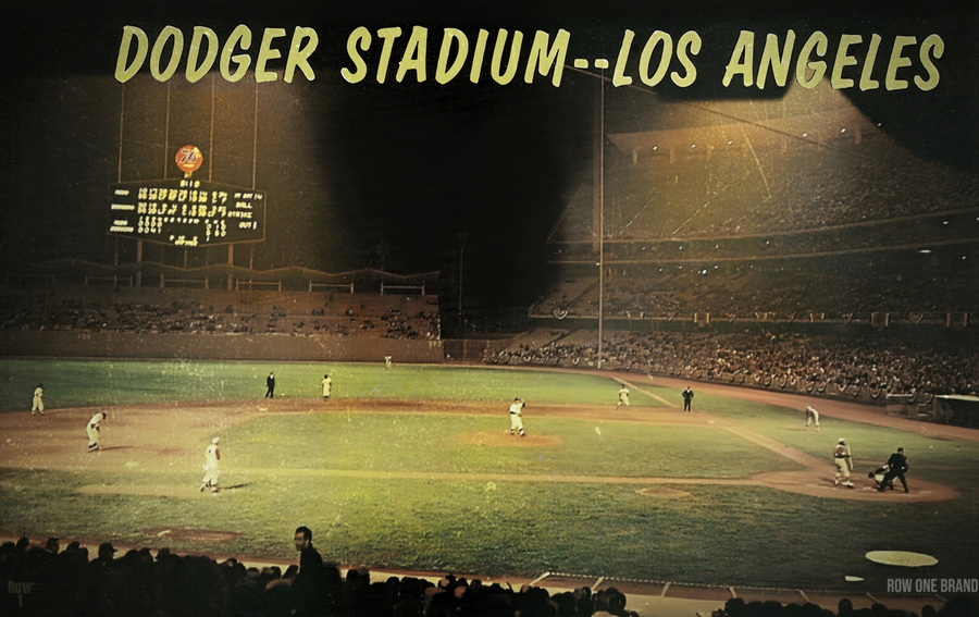 Vintage Dodger Stadium Art by Row One Brand Wall Art