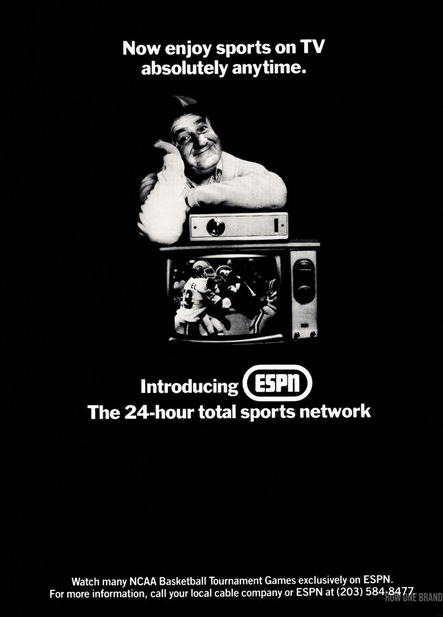 1981 ESPN Retro Ad Poster by Row One Brand Wall Art