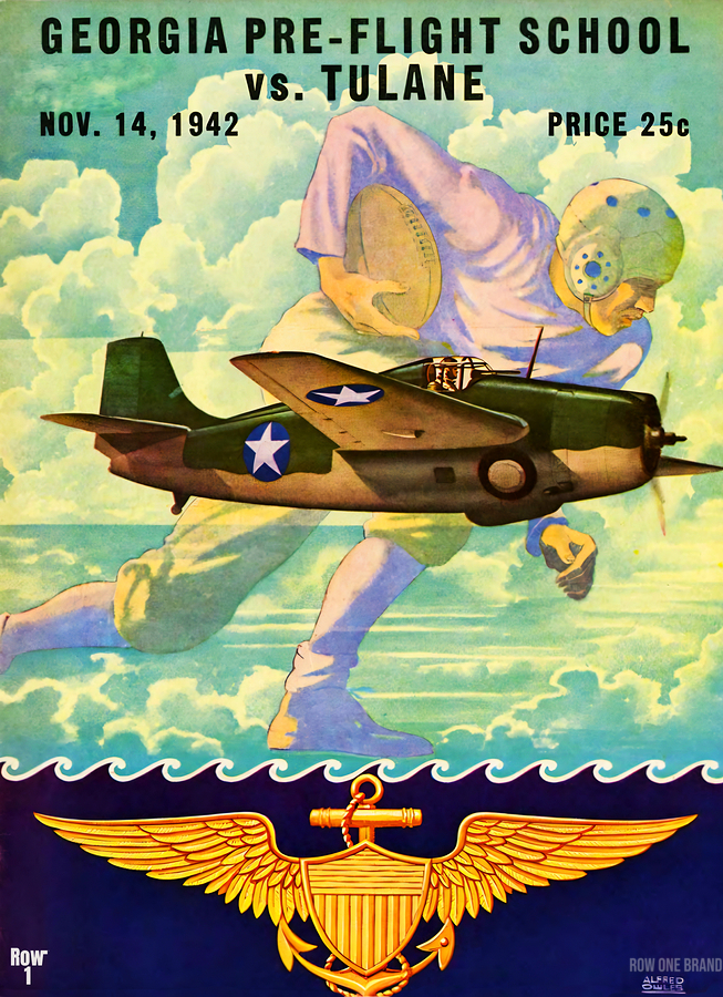1942 Georgia Pre Flight vs. Tulane by Row One Brand Wall Art
