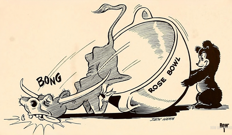 jack hamm texas baylor cartoon art by Row One Brand Wall Art