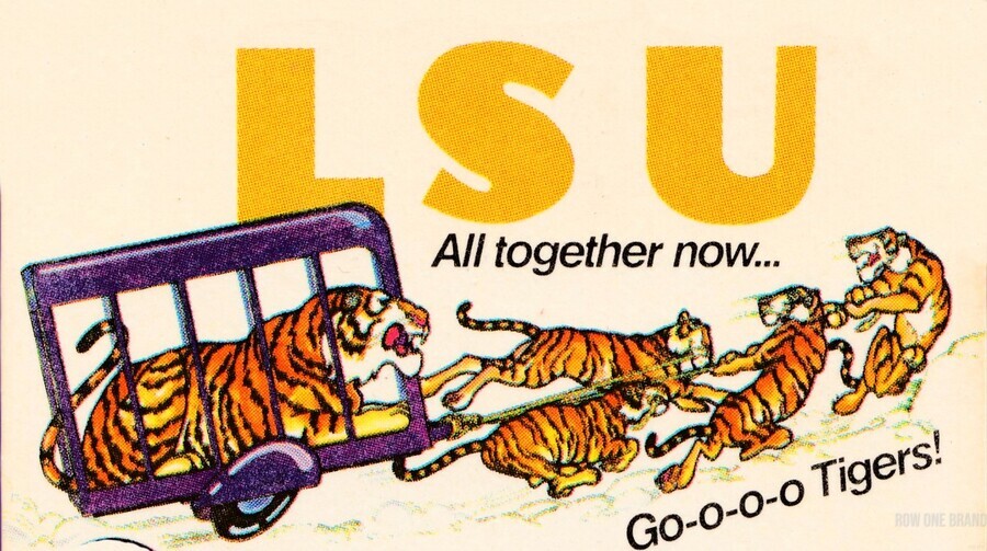 lsu tigers vintage art all together now poster retro sports art by Row ...