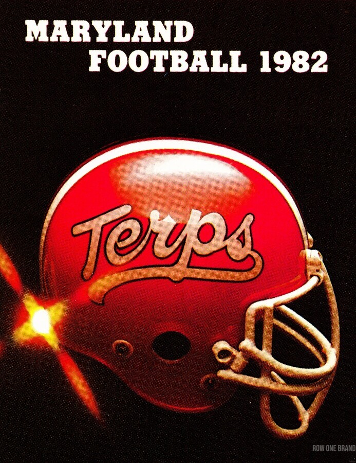 1982 Maryland Terps Football Poster by Row One Brand Wall Art