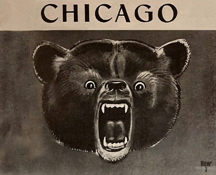 Throwback Mascots Chicago Bear Art by Row One Brand Wall Art