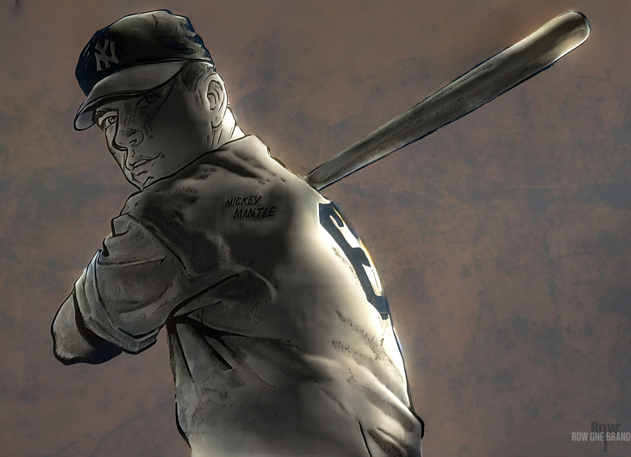 Mickey Mantle Rookie Art by Row One Brand Wall Art