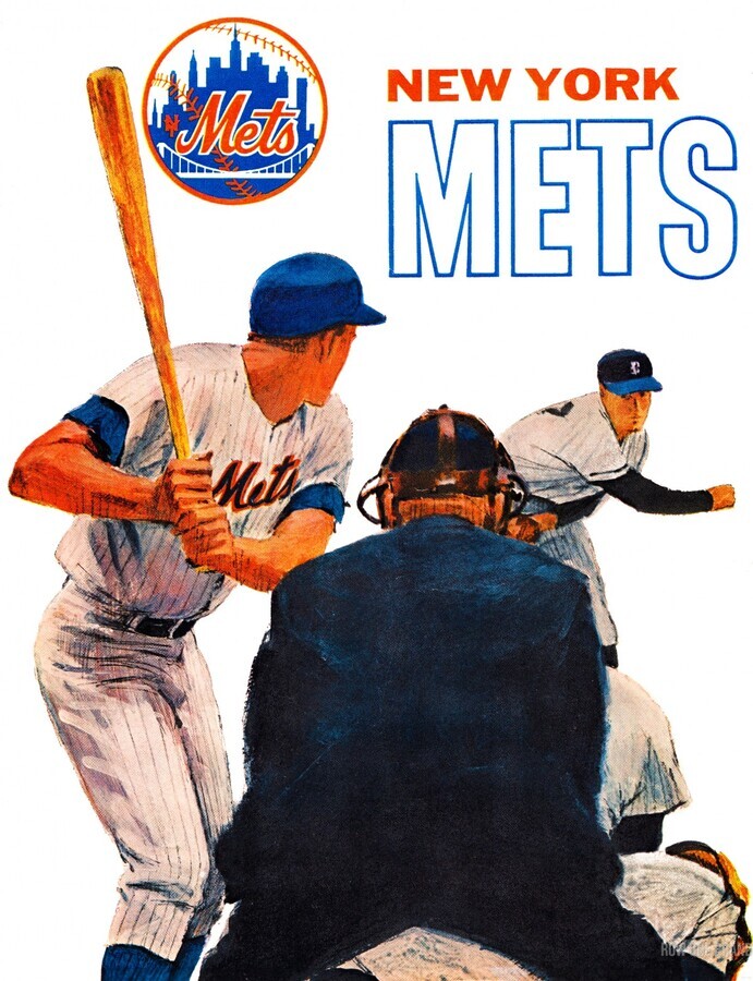 Vintage New York Mets Art by Row One Brand Wall Art