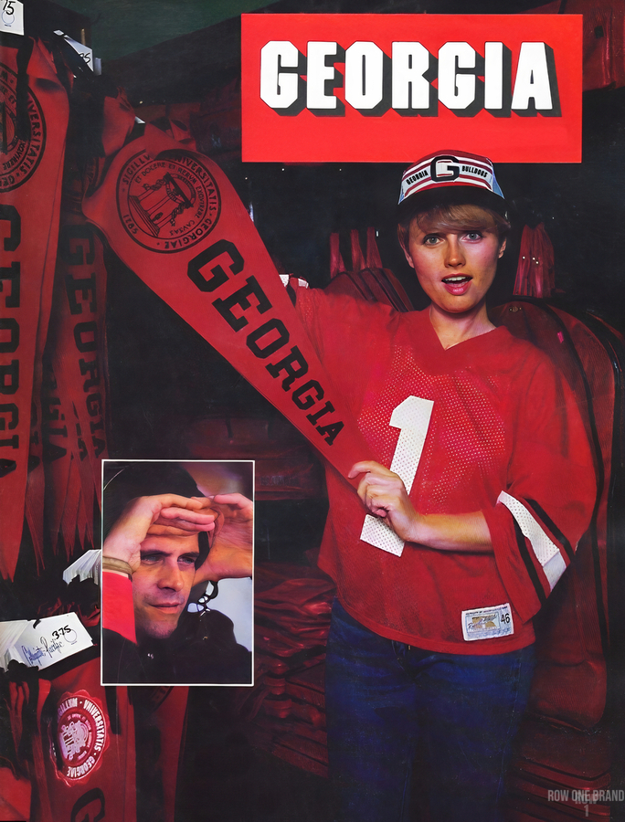 Retro 1980s Georgia Bulldogs Art by Row One Brand Wall Art