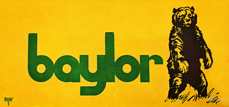 Retro Seventies Baylor Bears Art by Row One Brand Wall Art