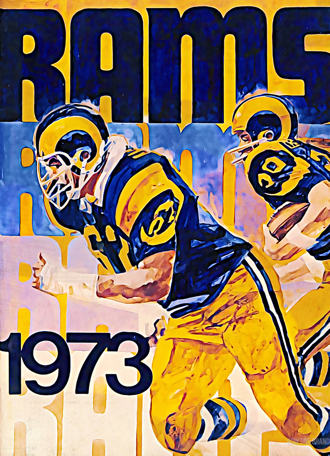 Row One Brand Vintage LA Rams Art 1973 by Row One Brand Wall Art