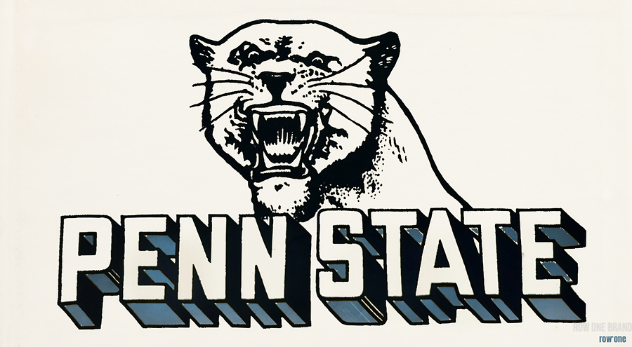 vintage penn state 1950s art by Row One Brand Wall Art