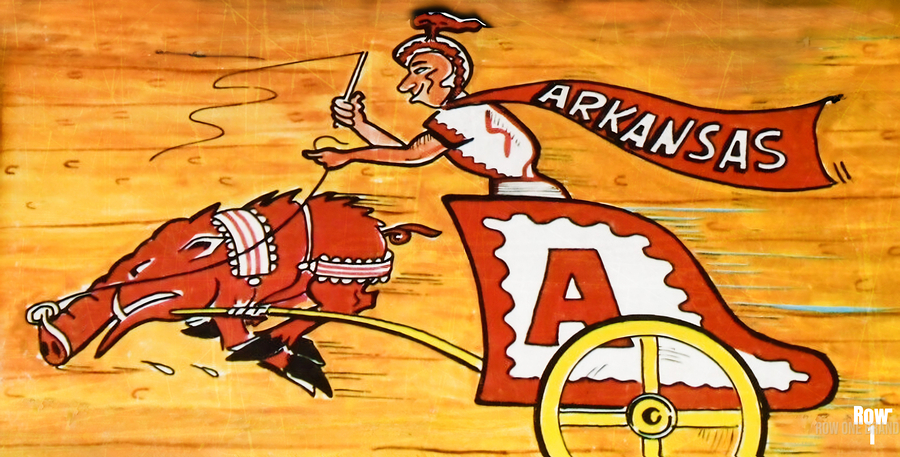 Spec Martin Arkansas Razorback Chariot Cartoon Art by Row One Brand ...