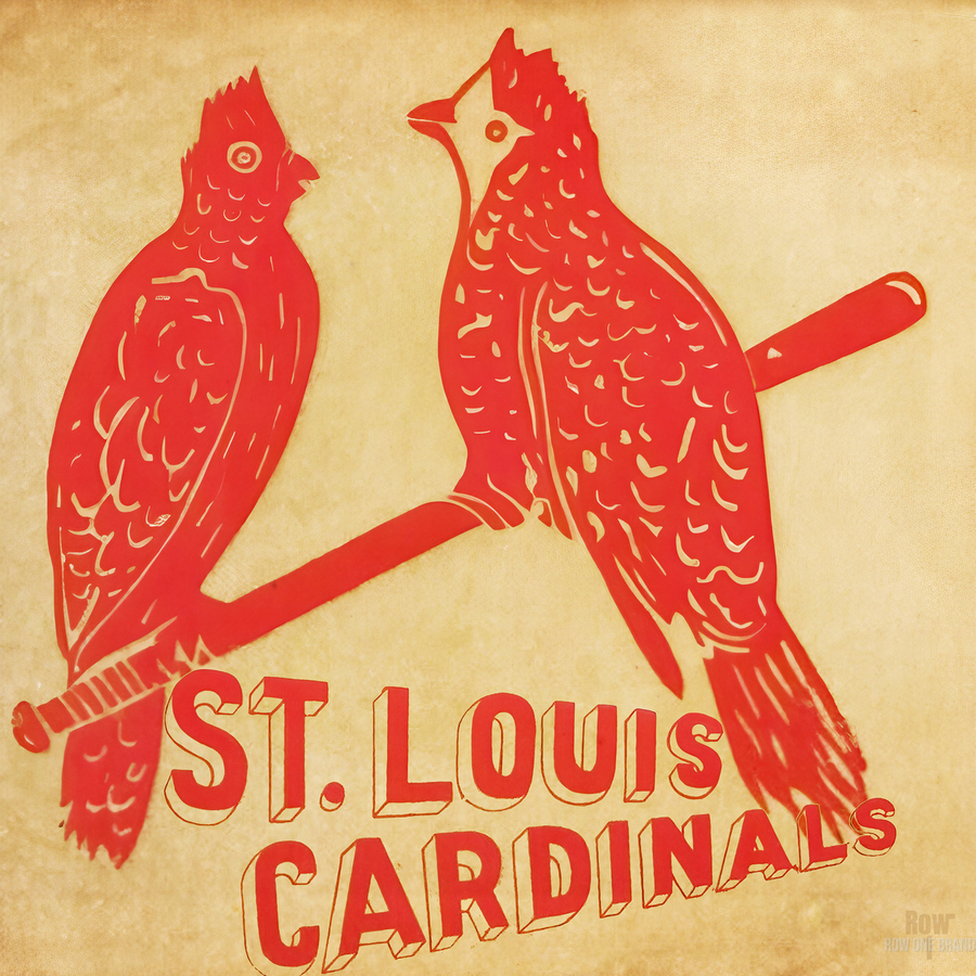 Vintage St. Louis Cardinals Throwback Art par Row One Brand