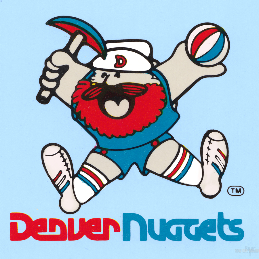 1979 Denver Nuggets Throwback Logo Art by Row One Brand Wall Art