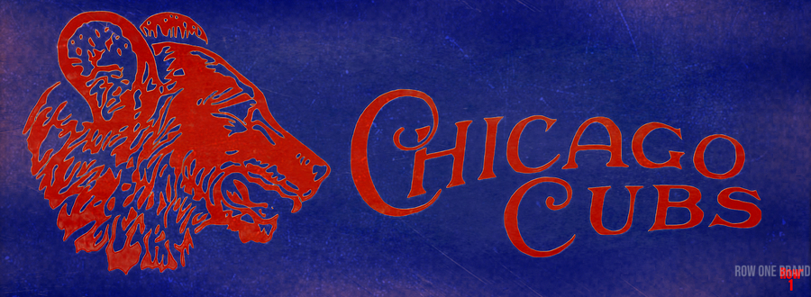 Chicago Cubs Throwback Art by Row One Brand Wall Art