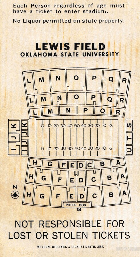 unique stillwater oklahoma gift ideas vintage osu cowboys lewis field ...
