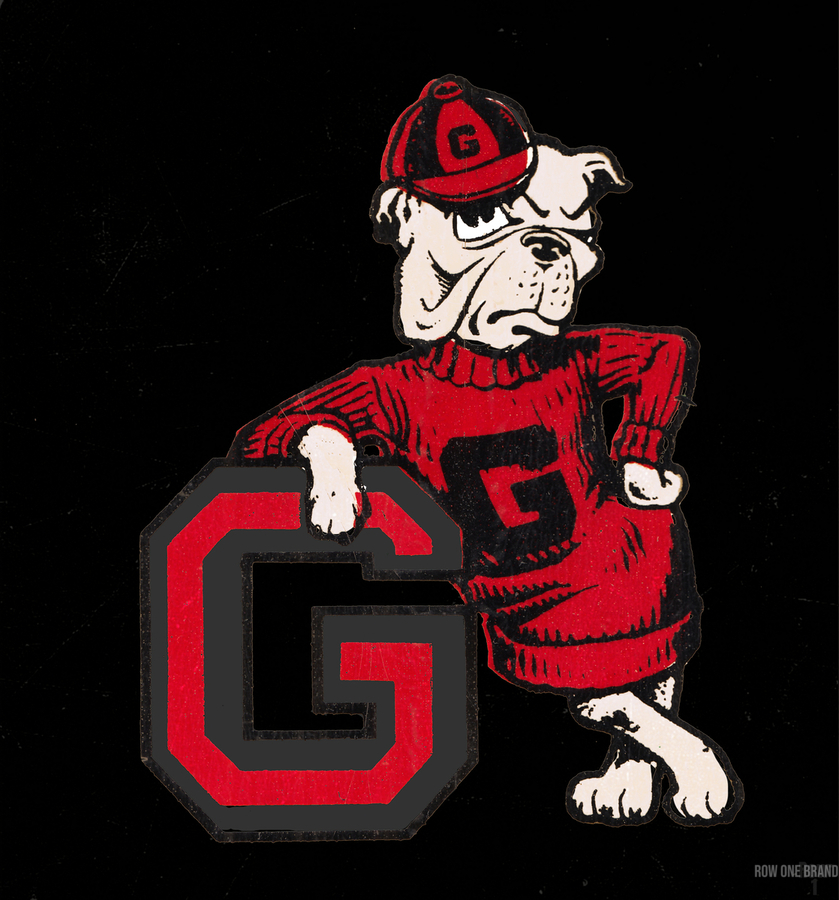 Vintage Georgia Bulldog G Lean Art by Row One Brand Wall Art