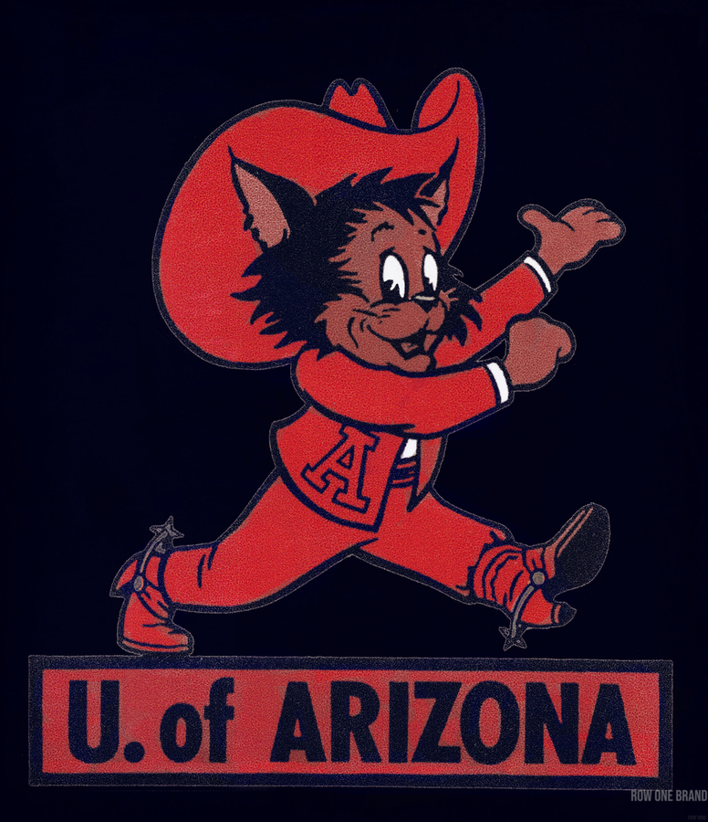 Vintage Fifties Arizona Wildcat Cartoon Art by Row One Brand Wall Art