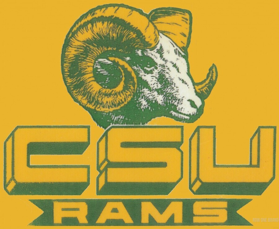 Vintage Colorado State University Rams Art by Row One Brand Wall Art