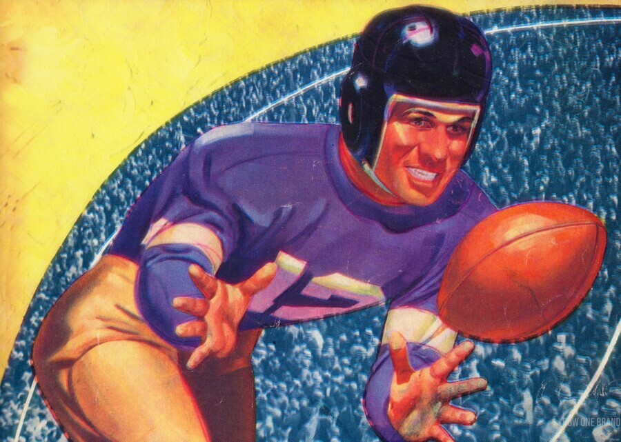 vintage football posters retro sports art print by Row One Brand Wall Art