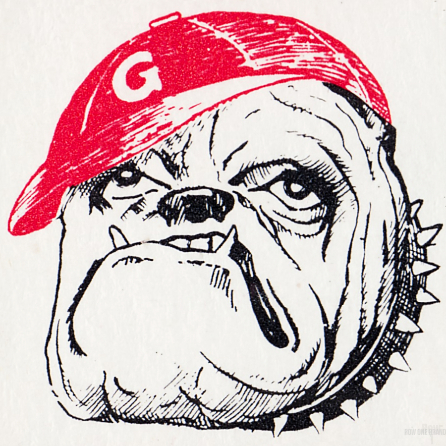 Vintage Georgia Bulldog Art by Row One Brand Wall Art