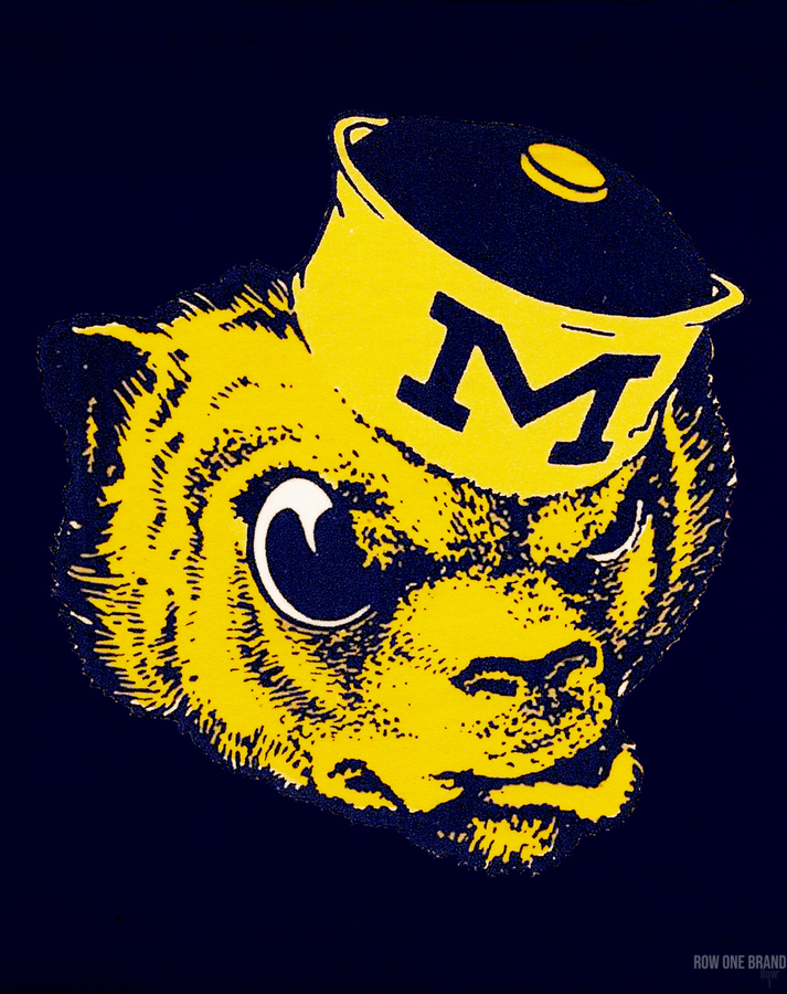 Vintage Michigan Wolverine Sailor Mascot Art by Row One Brand Wall Art