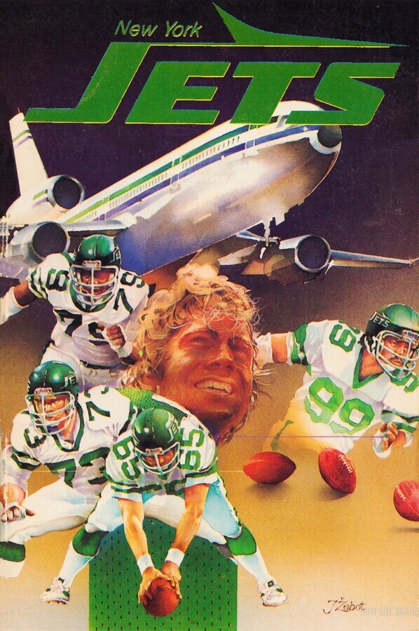 Retro New York Jets Poster by Row One Brand Wall Art