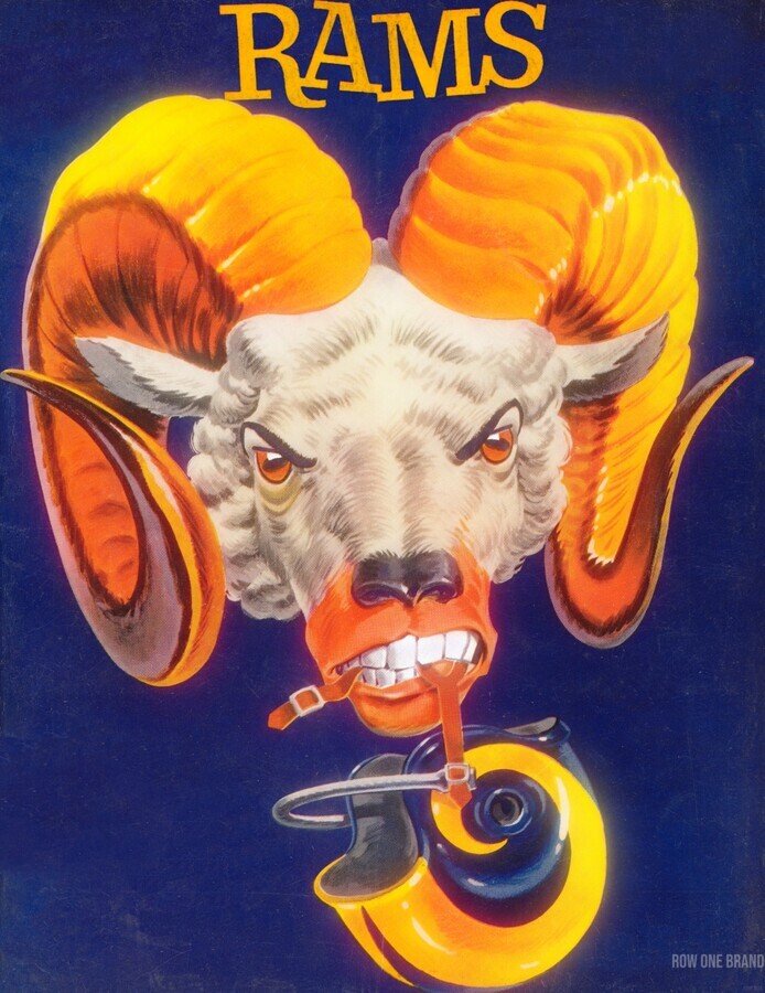 vintage rams poster los angeles la rams art nfl team poster by Row One ...
