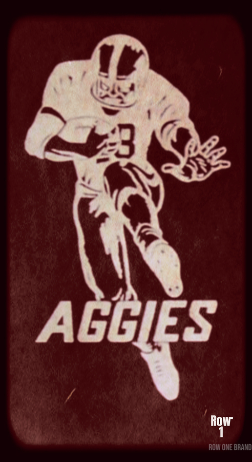 vintage aggies football art by Row One Brand Wall Art