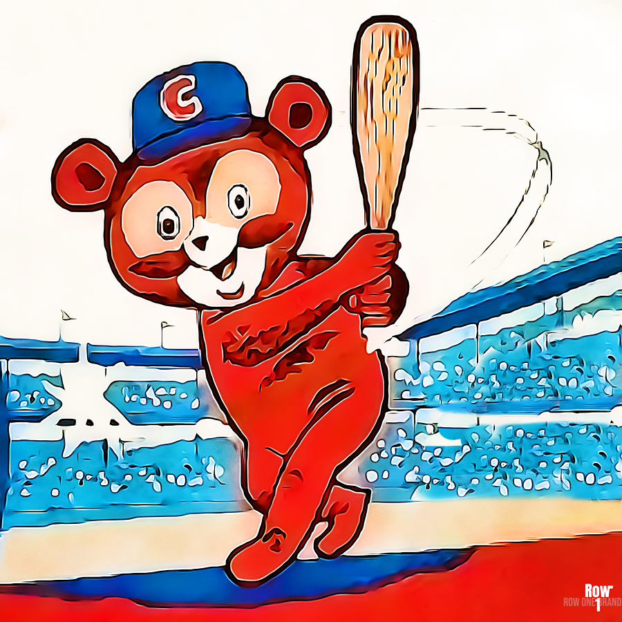 Vintage Chicago Cubs Cartoon Art by Row One Brand Wall Art