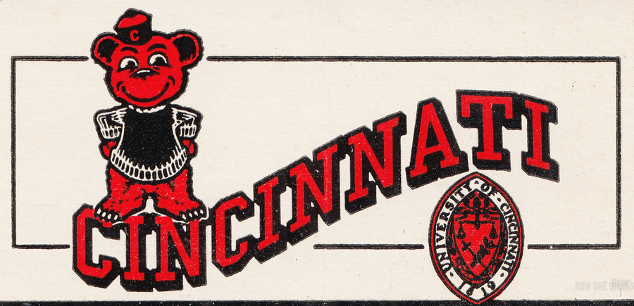 Vintage Cincinnati Bearcat Art by Row One Brand Wall Art