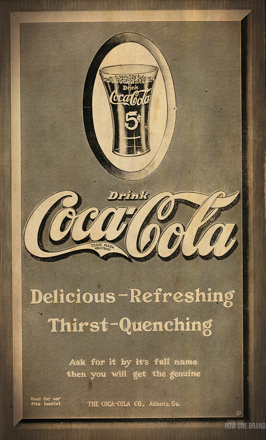 Vintage Early 1900s Coke Advertisement by Row One Brand Wall Art
