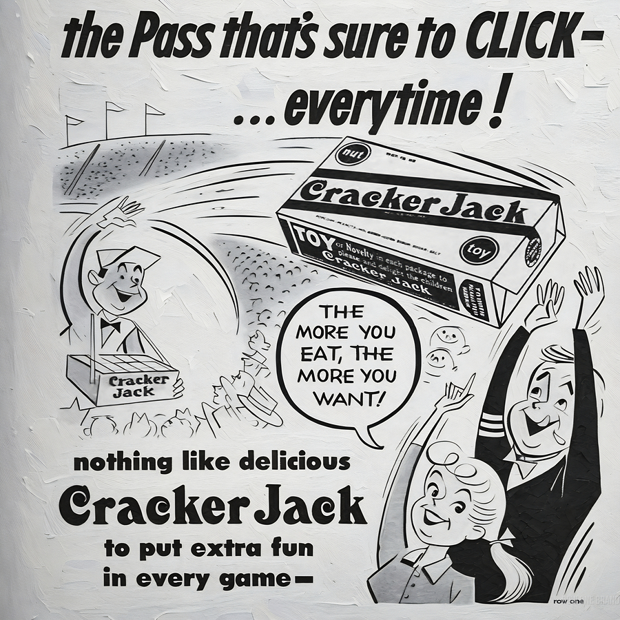 vintage cracker jack ad by Row One Brand Wall Art