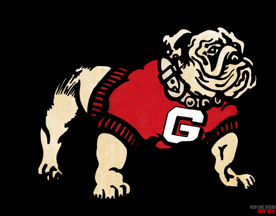 Vintage Georgia Bulldog Art by Row One Brand Wall Art