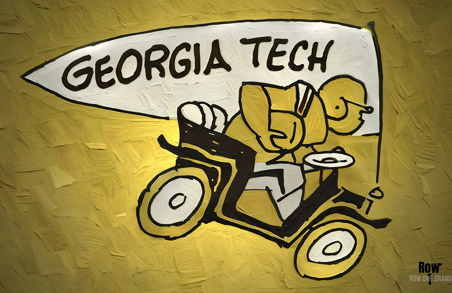 Vintage Georgia Tech Cartoon Remix Art by Row One Brand Wall Art