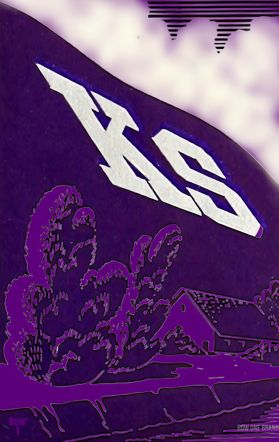 Vintage Kansas State Wildcat Cartoon Art by Row One Brand Wall Art