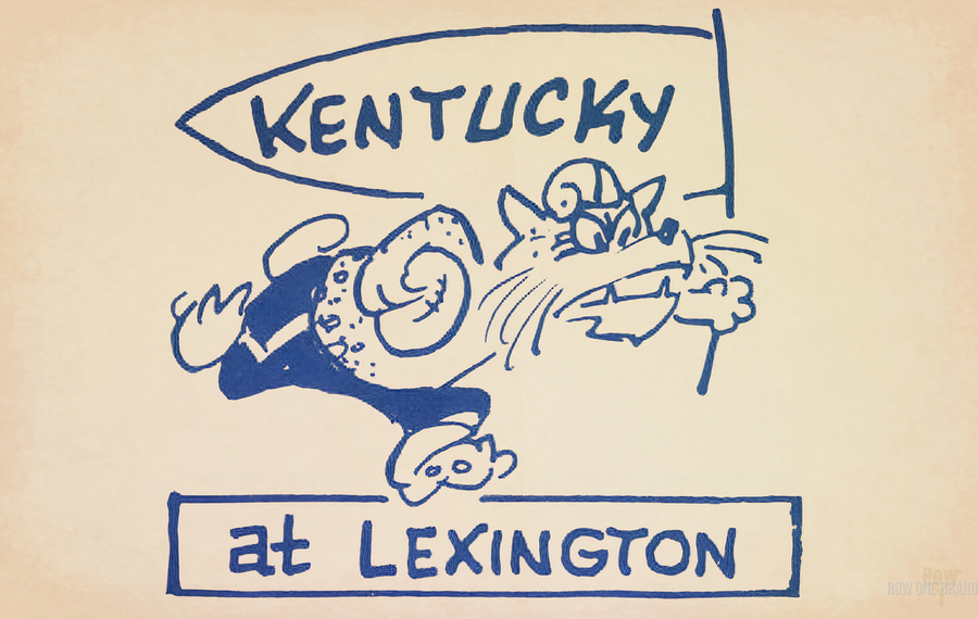 Vintage Kentucky Wildcats Cartoon Art by Row One Brand Wall Art