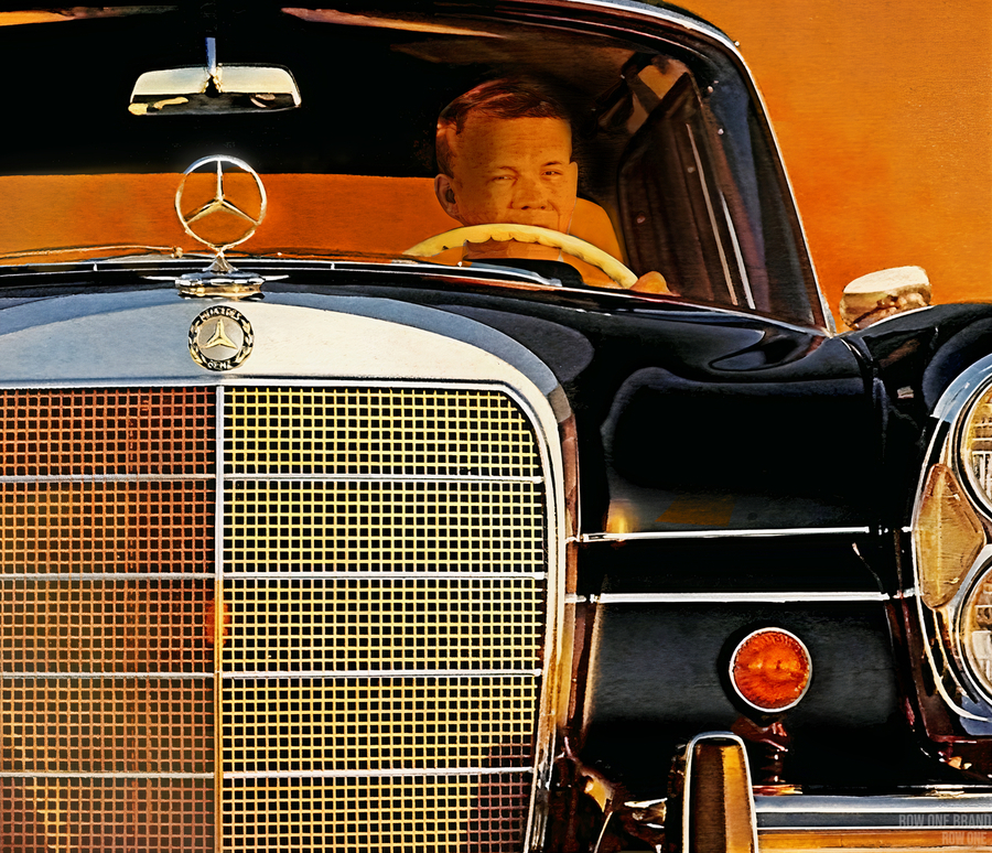 Vintage Mercedes Benz Car Art by Row One Brand Wall Art