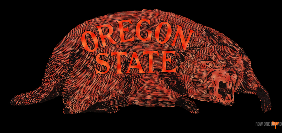 Vintage Oregon State Beaver Art by Row One Brand Wall Art