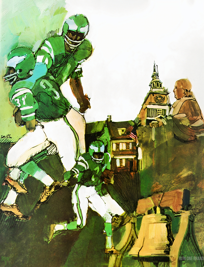 Philadelphia Eagles Throwback Art by Row One Brand Wall Art