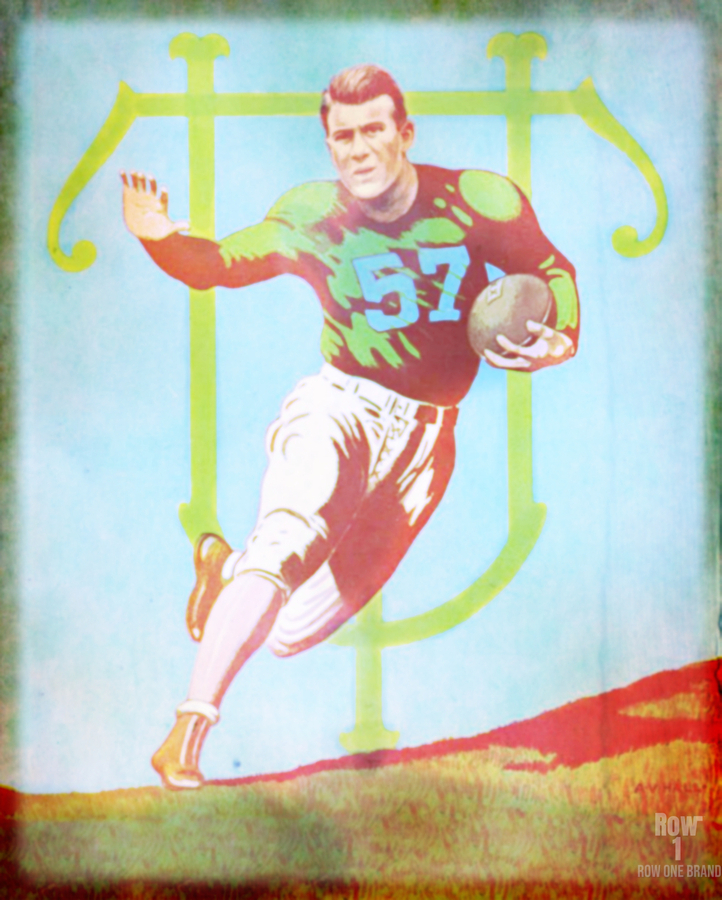 Vintage Tulane Football Viewfinder Slide Art by Row One Brand Wall Art