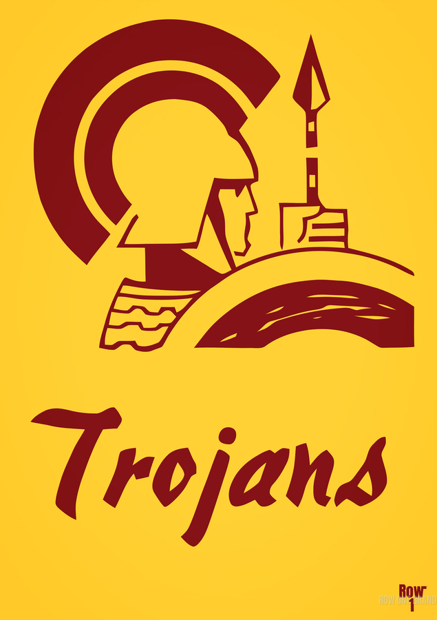 Vintage USC Trojans Art by Row One Brand Wall Art
