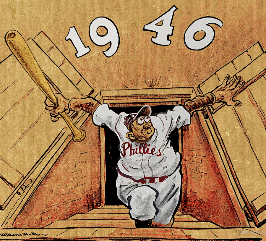 Willard Mullin 1946 Philadelphia Phillies Cartoon Art by Row One Brand ...