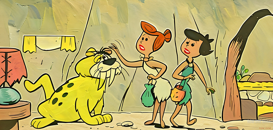 Wilma Flintstone and Betty Rubble Cartoon Art by Row One Brand Wall Art